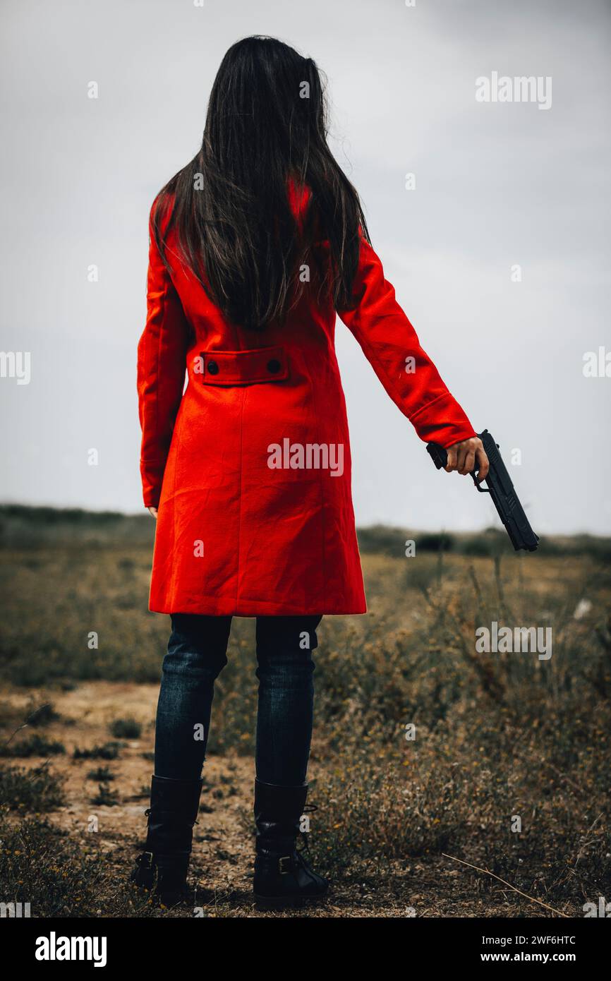 Woman whole body back view hi-res stock photography and images - Alamy