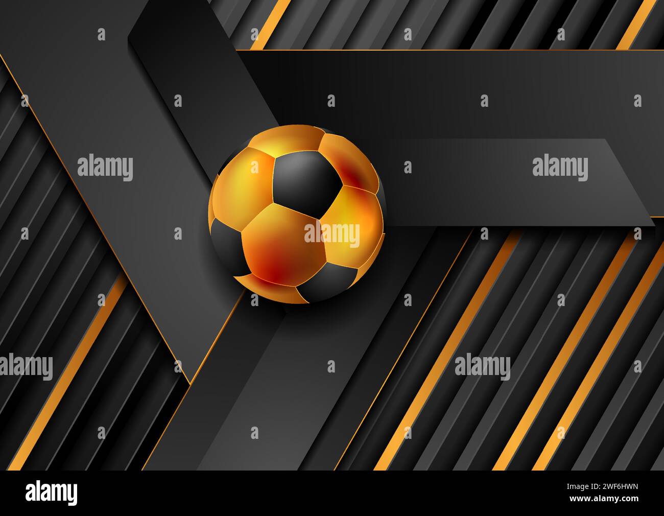 Luxury sport background with stripes and golden soccer ball. Vector ...