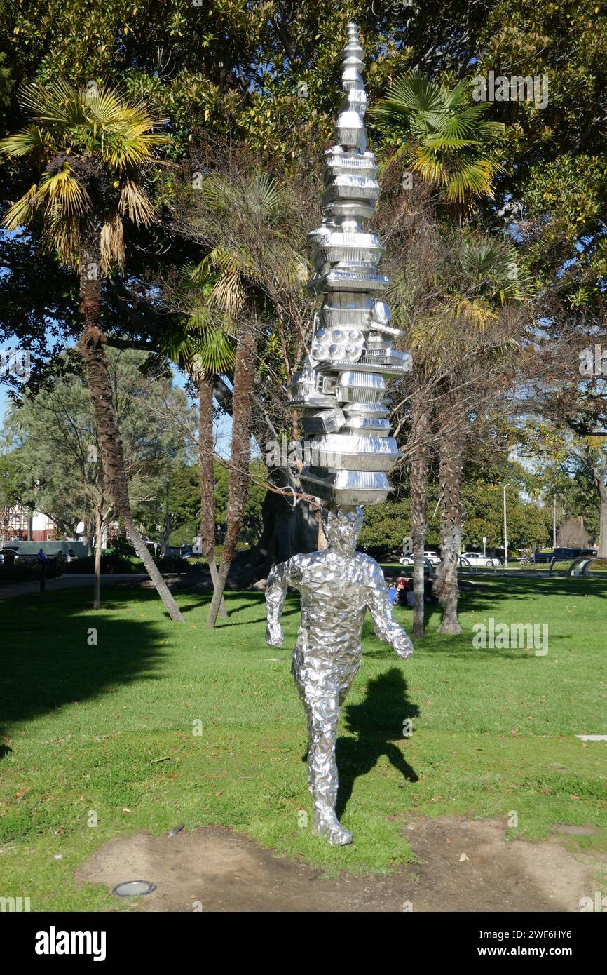 Beverly Hills, California, USA 26th January 2024 Takeaway Art Statue on ...