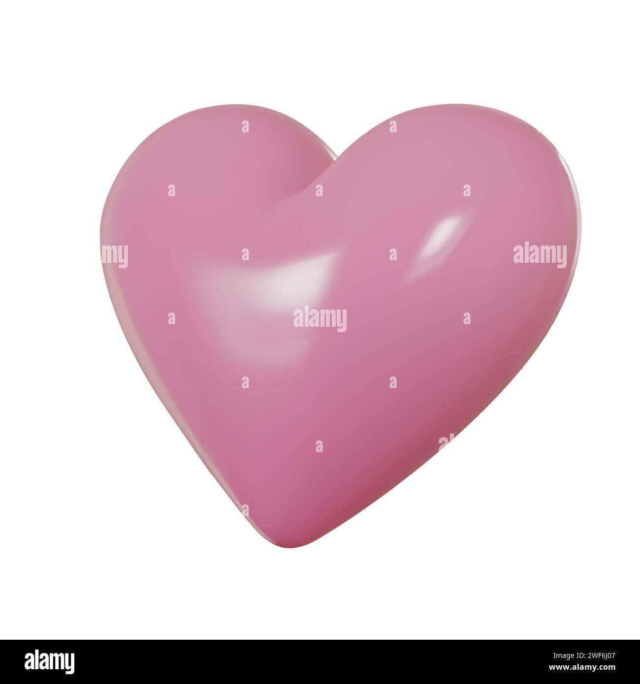 3d realistic pink heart. Valentines day card. Vector illustration Stock ...