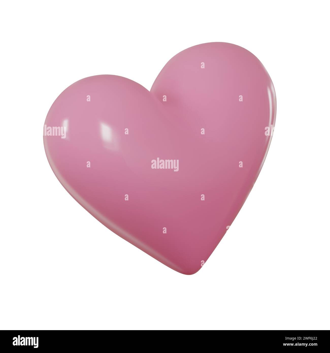 3d realistic pink heart. Valentines day card. Vector illustration Stock ...
