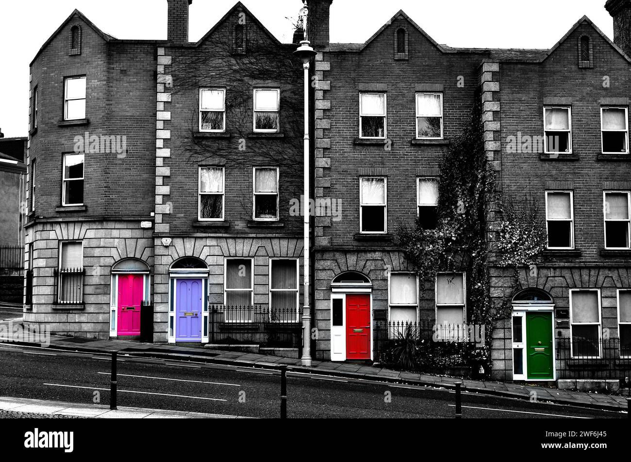 Typical colored doors of dublin Stock Photo - Alamy
