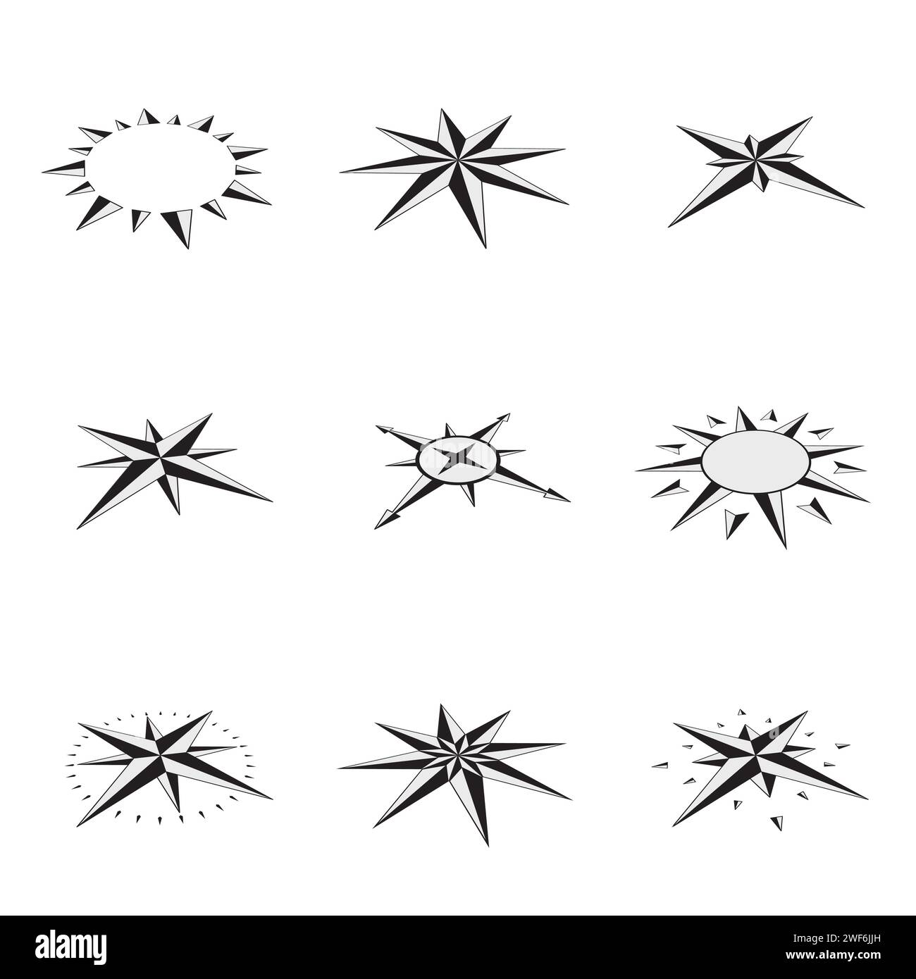 Simple compass solid white Stock Vector Images - Alamy