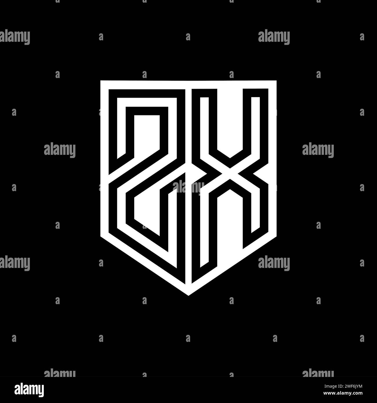 Letter zx logo Black and White Stock Photos & Images - Alamy