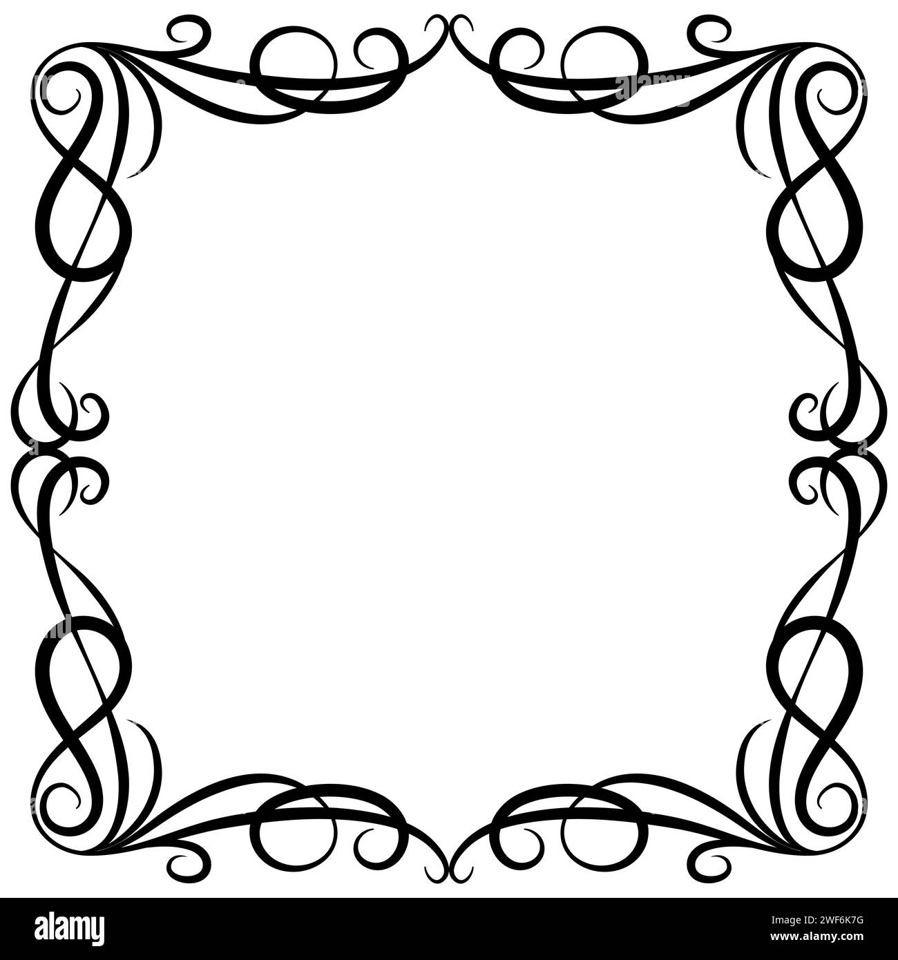 Vector frame and vignette for design template Stock Vector Image & Art ...