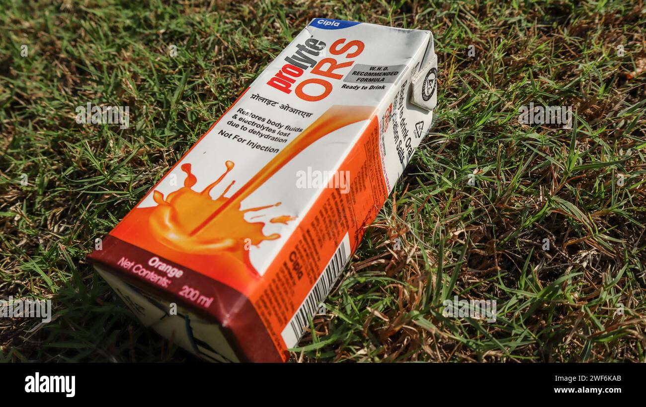 Prolyte ORS drink in orange flavor from Cipla brand. Orang liquid ...