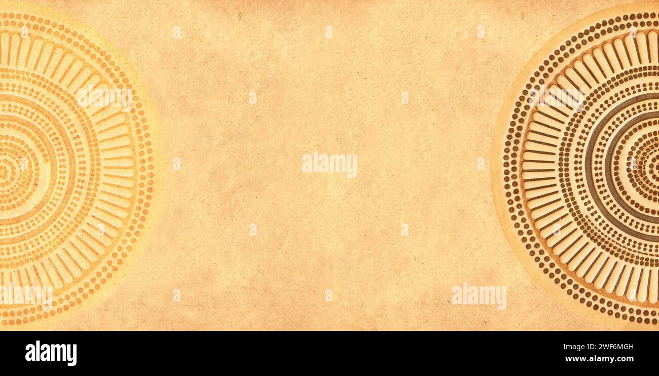 Horizontal or vertical grunge background with ethnicity ornament and ...