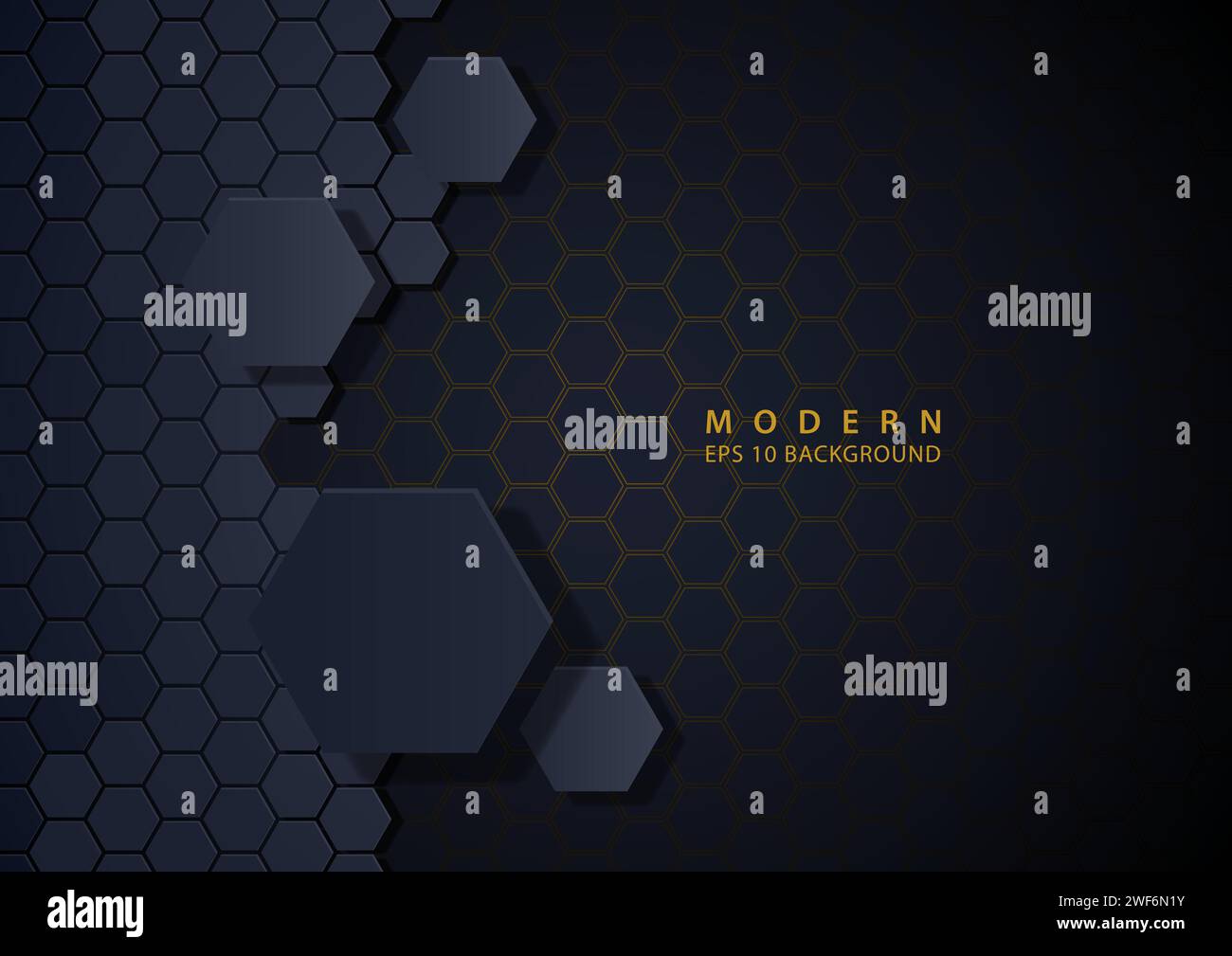 Luxurious abstract hexagonal shapes background, vector illustration ...