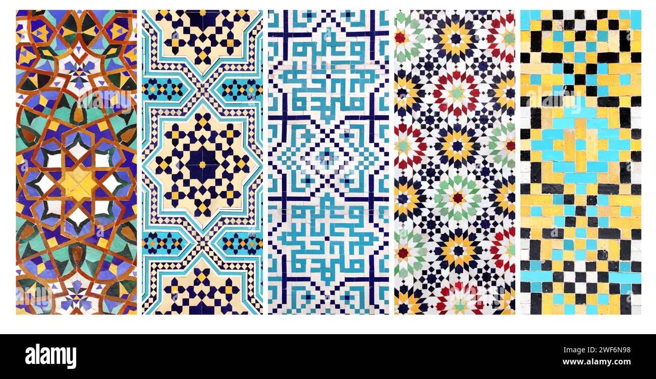 Set of vertical or horizontal banners with detail of ancient mosaic ...