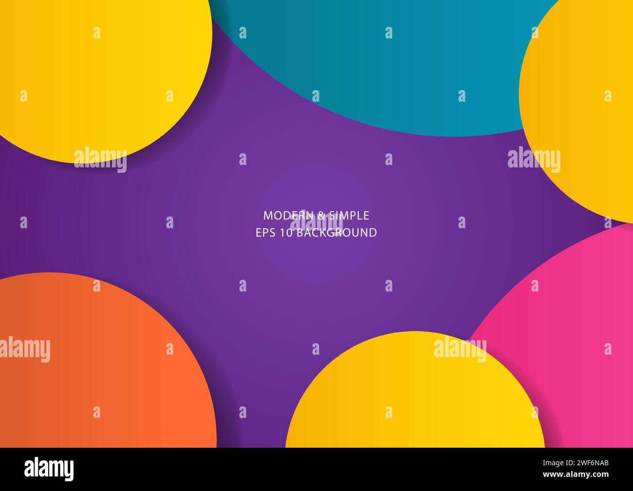 Abstract colourful background with blank circle for copy space, vector ...