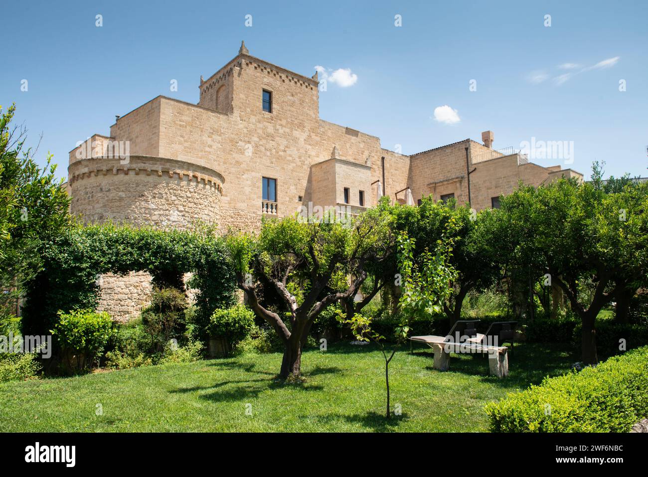 Gardens of the Castello di Ugento, in Ugento, Salento, Puglia, Italy ...