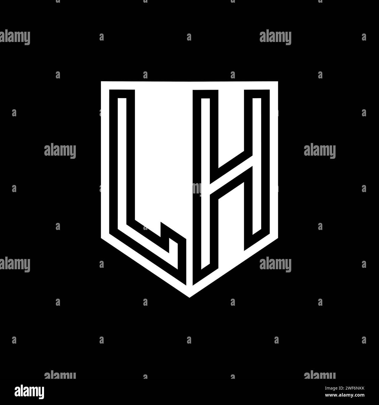 Letter lh logo hi-res stock photography and images - Alamy