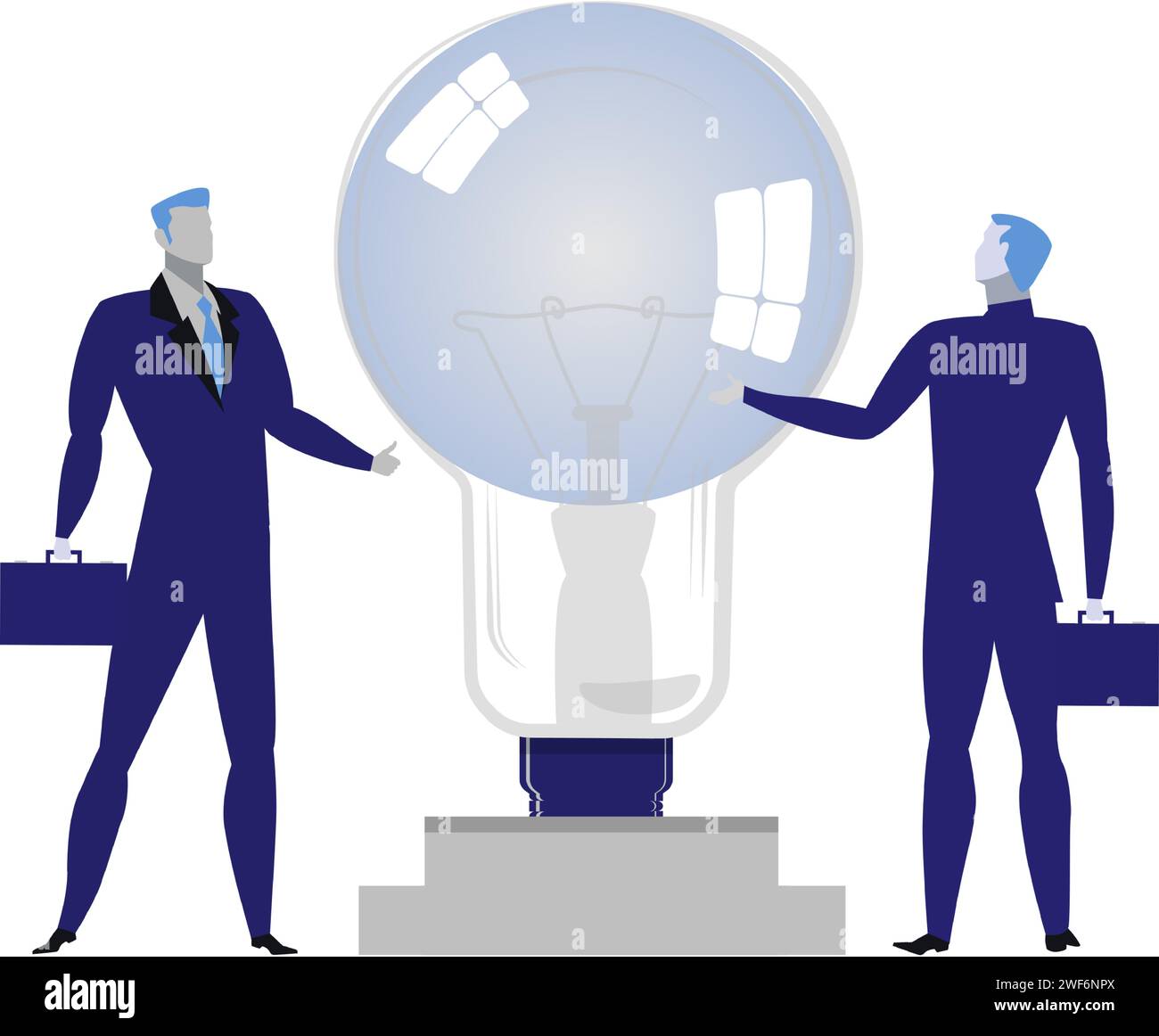 Business partner team vector idea lamp icon Stock Vector Image & Art ...