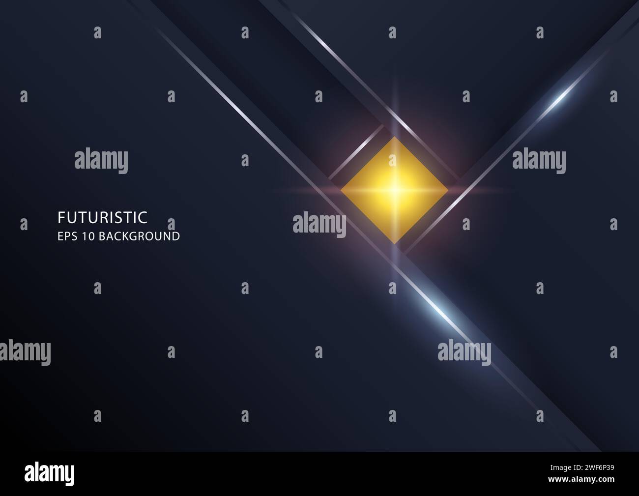 Vector illustration of bright light comes out from small square, modern ...