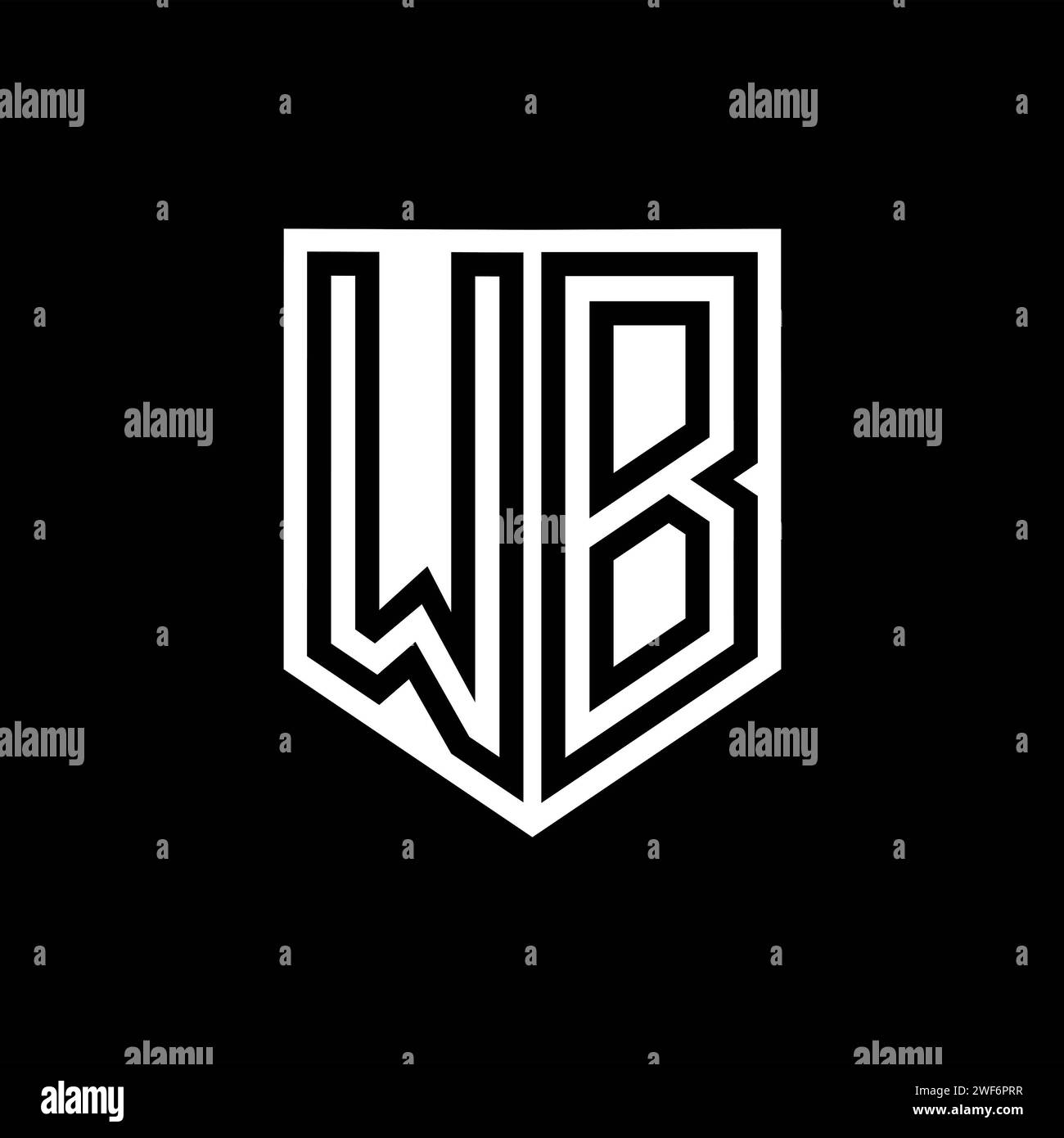 Letter wb logos Black and White Stock Photos & Images - Alamy