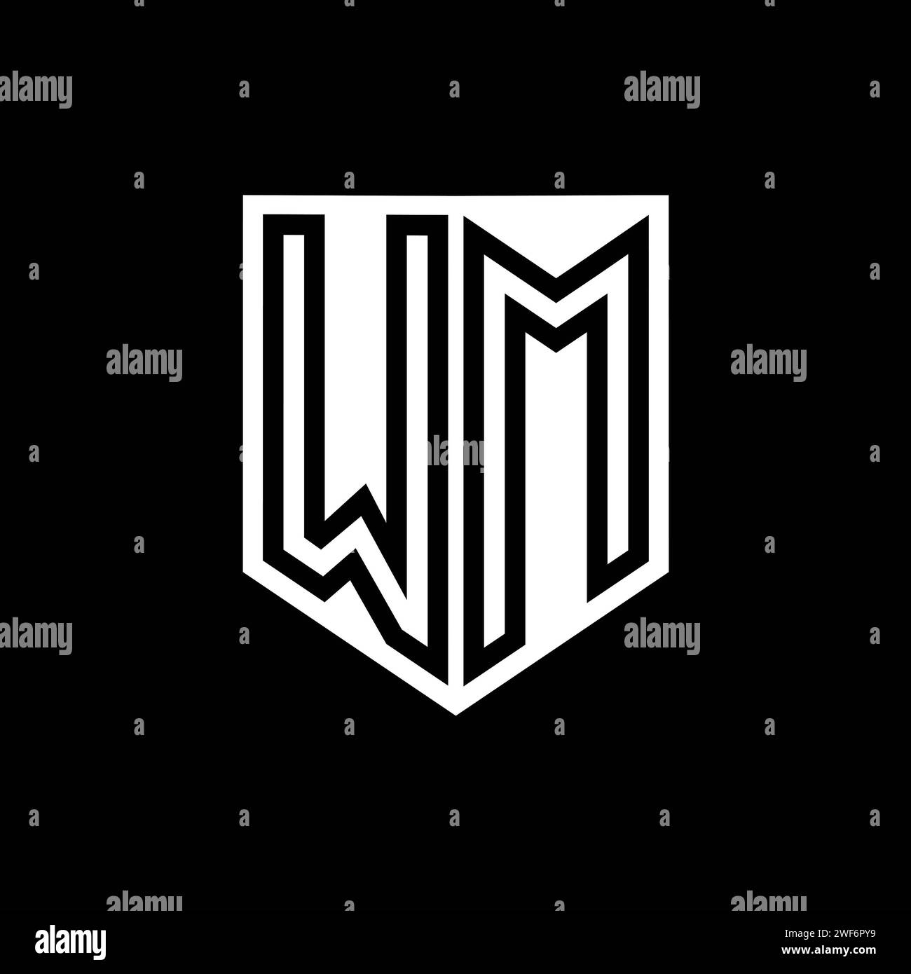 Wm letter logo hi-res stock photography and images - Alamy