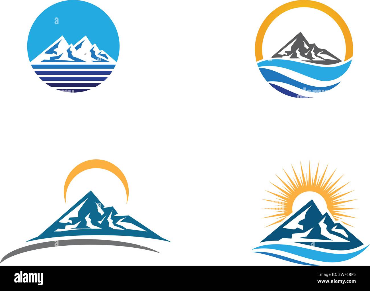 Mountain icon Logo Template Vector illustration design Stock Vector ...