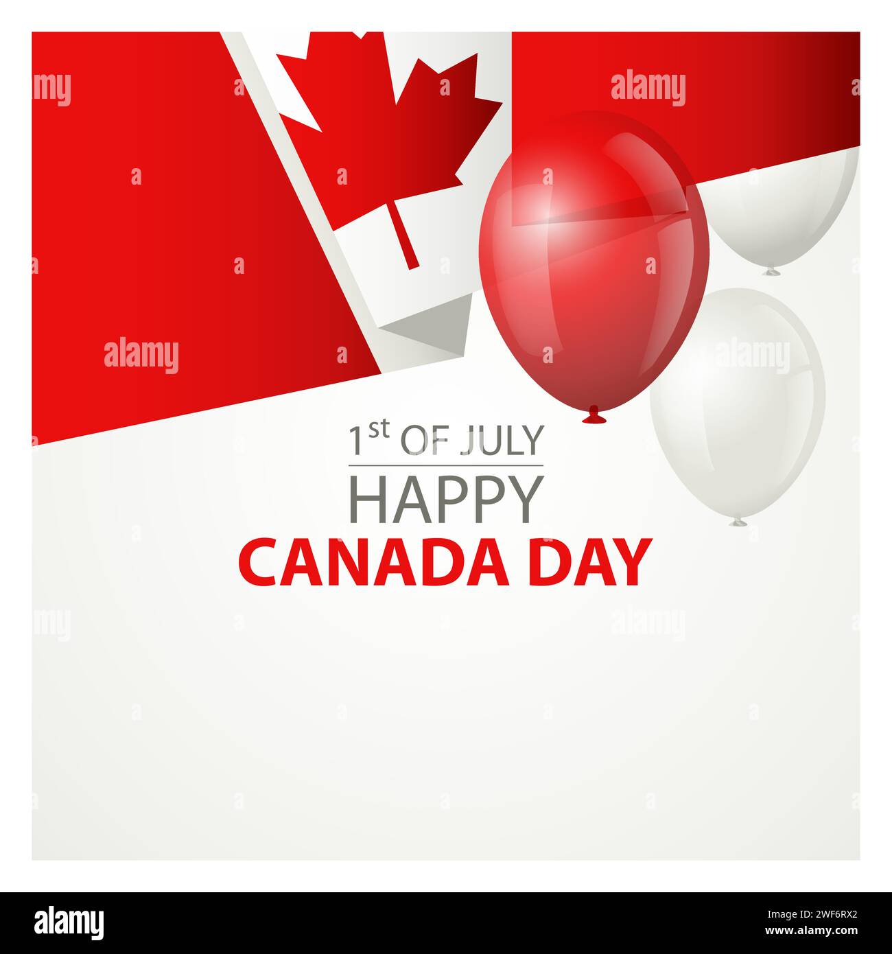 Happy Canada Day greeting card, vector illustration Stock Vector Image ...