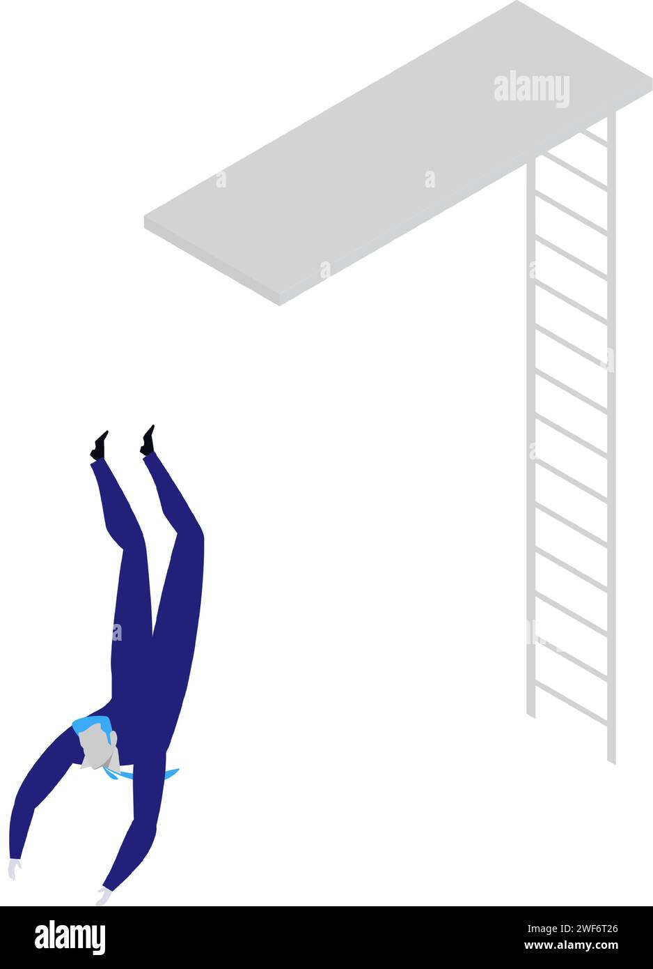 Business man jump from board vector icon Stock Vector Image & Art - Alamy