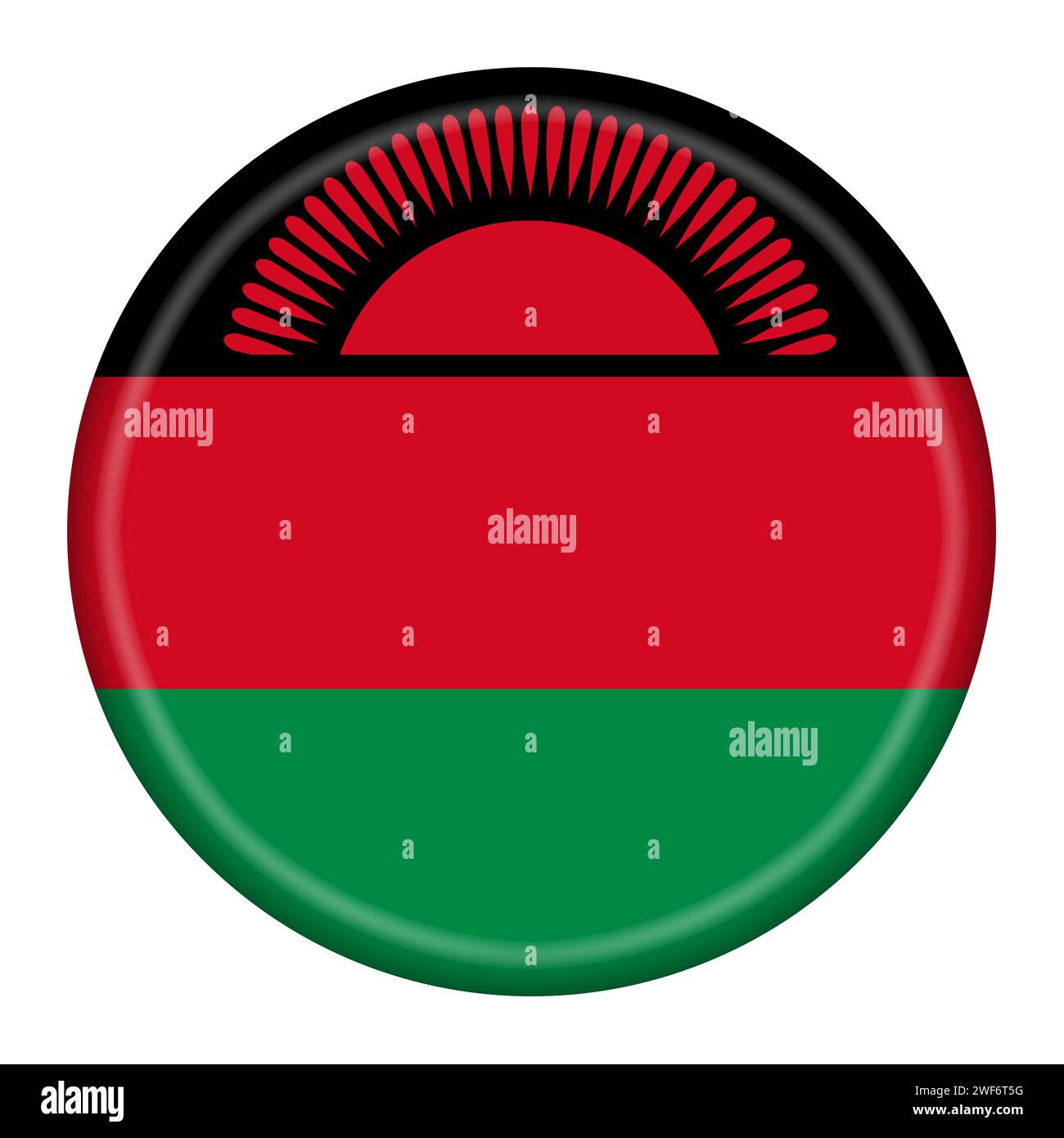 Malawi flag button with clipping path Stock Photo - Alamy