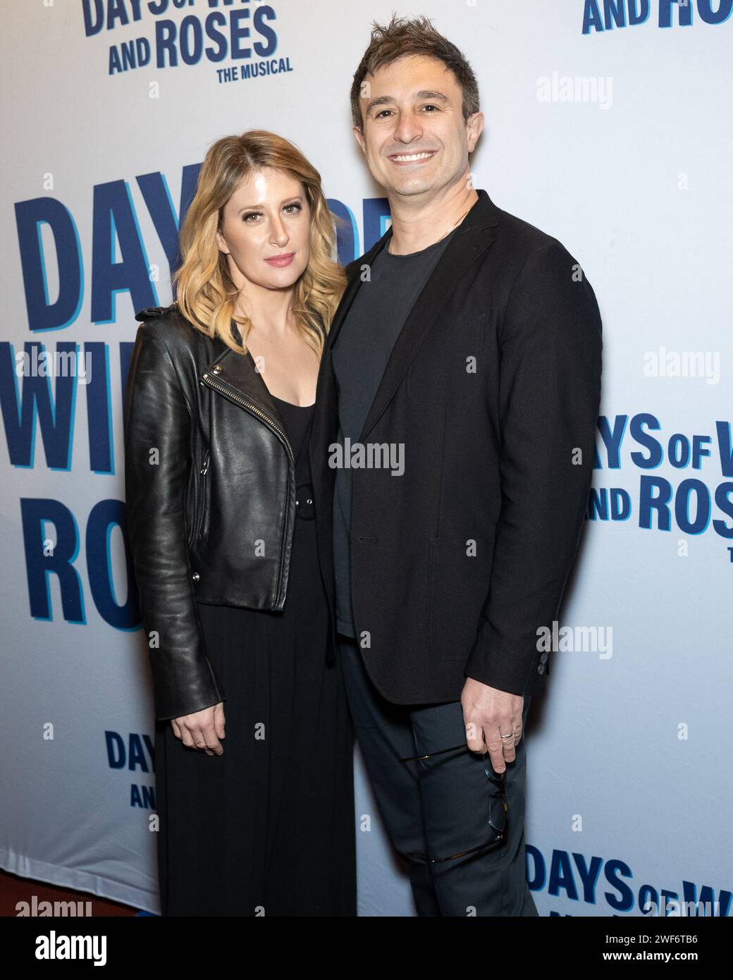 New York, USA. 28th Jan, 2024. (L-R) Caissie Levy and David Reiser ...