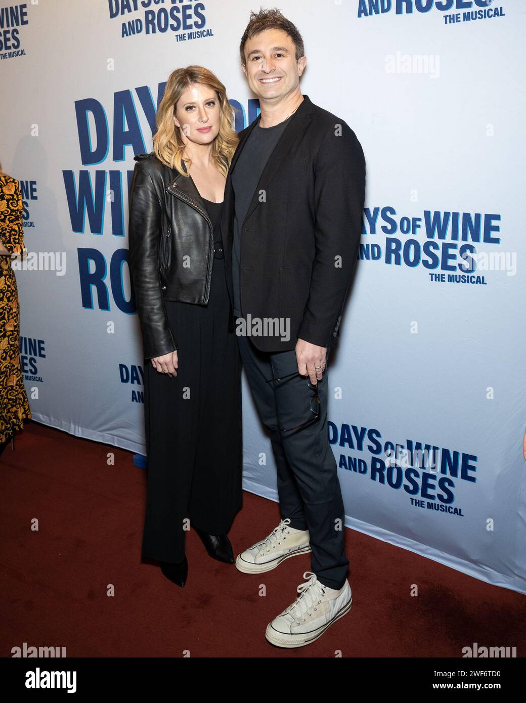 New York, USA. 28th Jan, 2024. (L-R) Caissie Levy and David Reiser ...