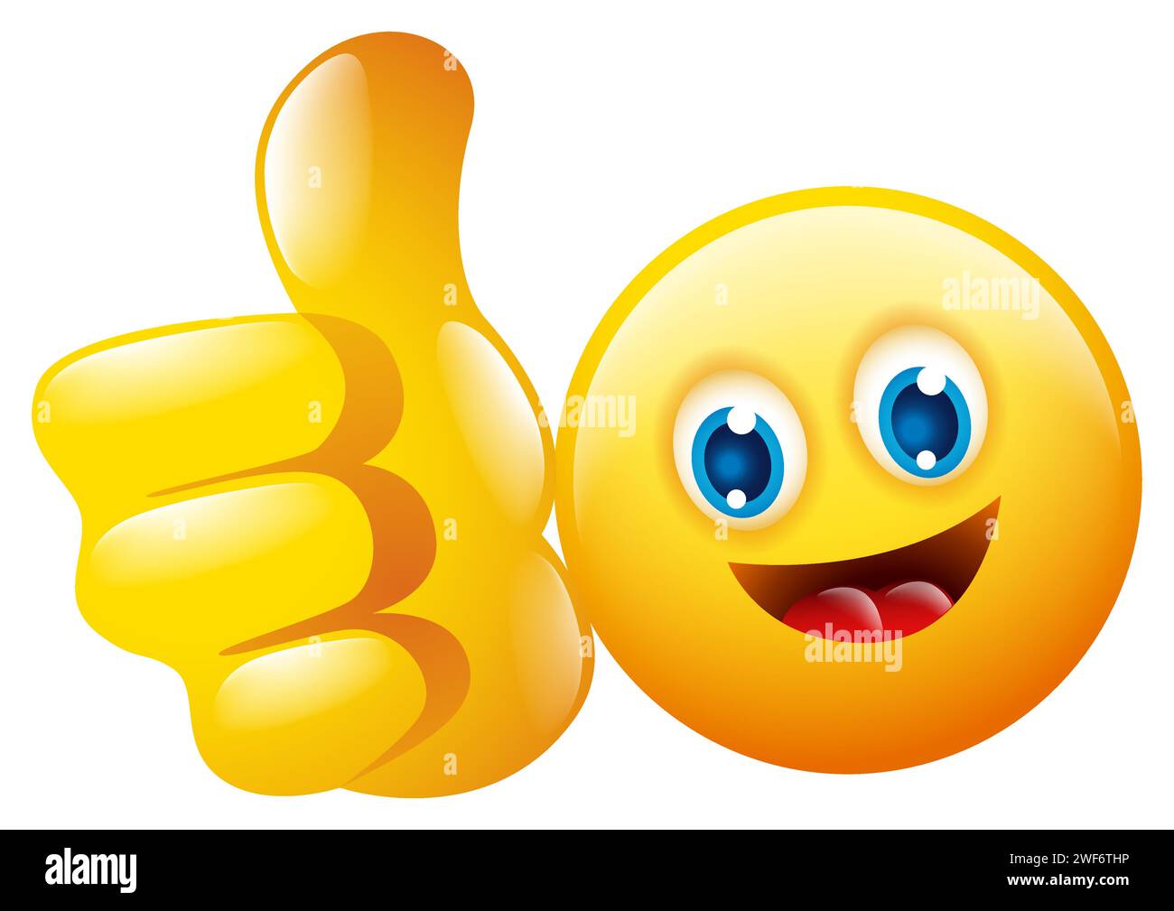 Emoticon doing thumb up, vector illustration Stock Vector Image & Art ...