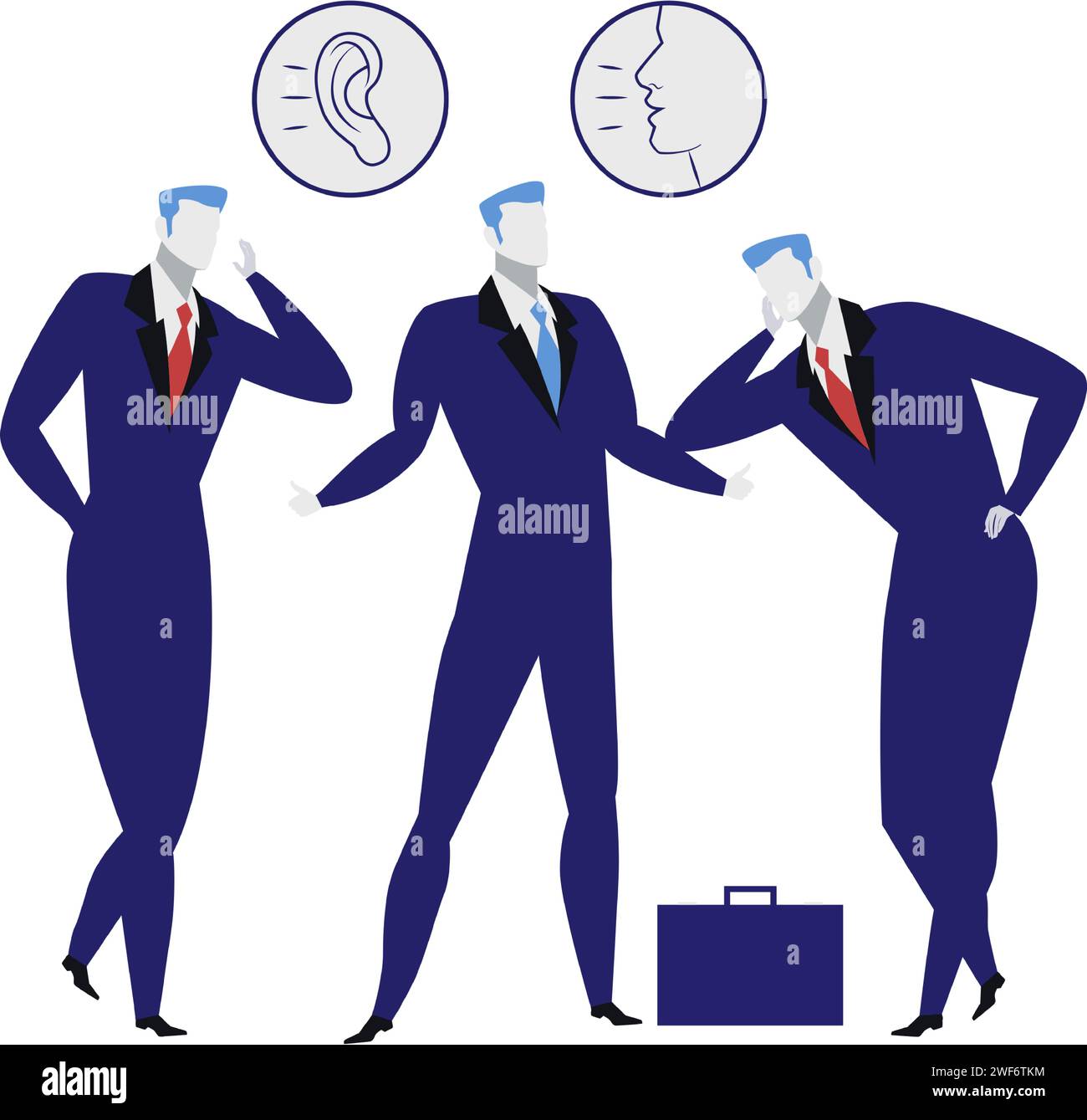 Business team work communication skill vector icon Stock Vector Image ...
