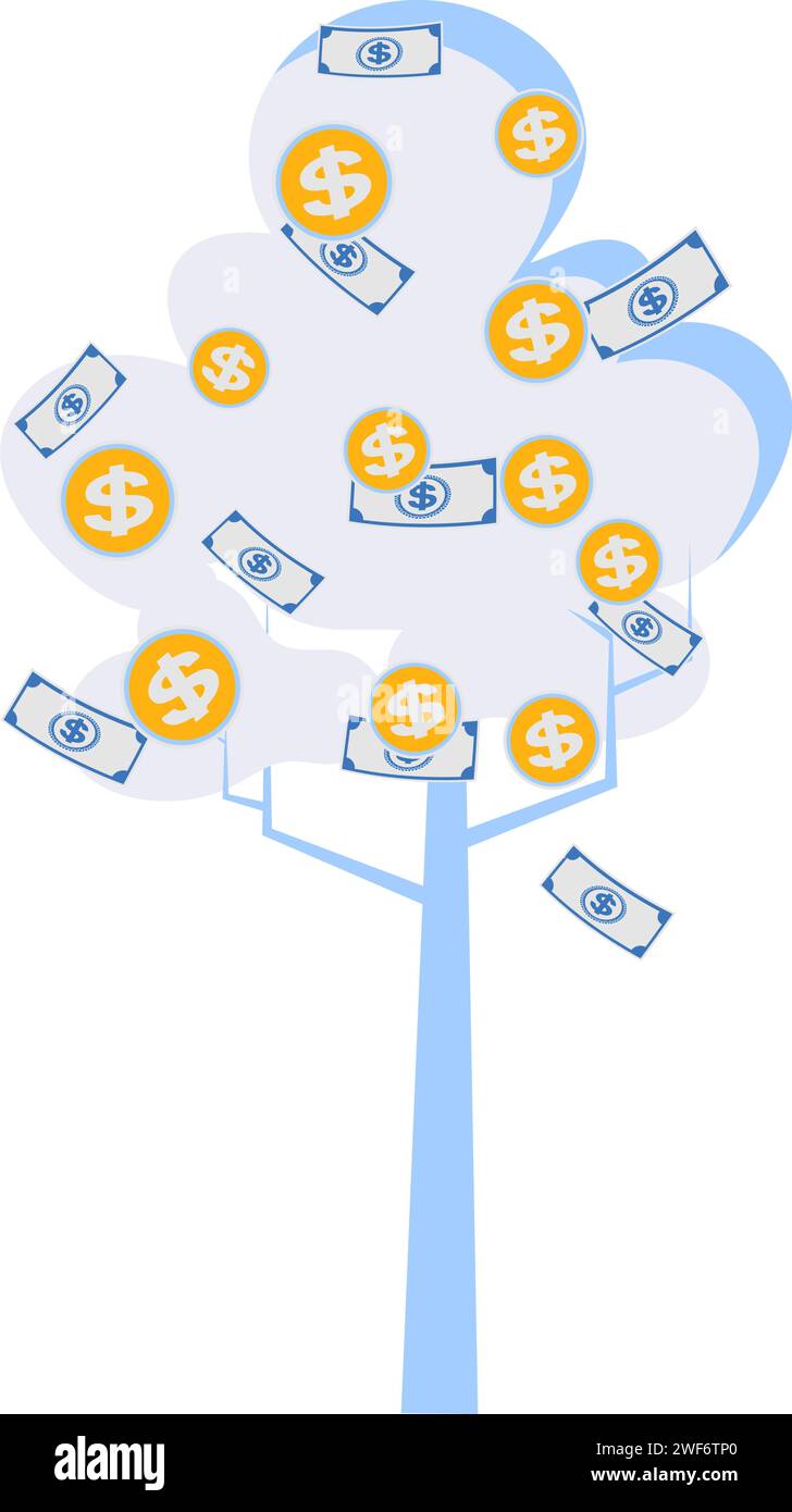 Abundance vector concept money tree hi-res stock photography and images ...
