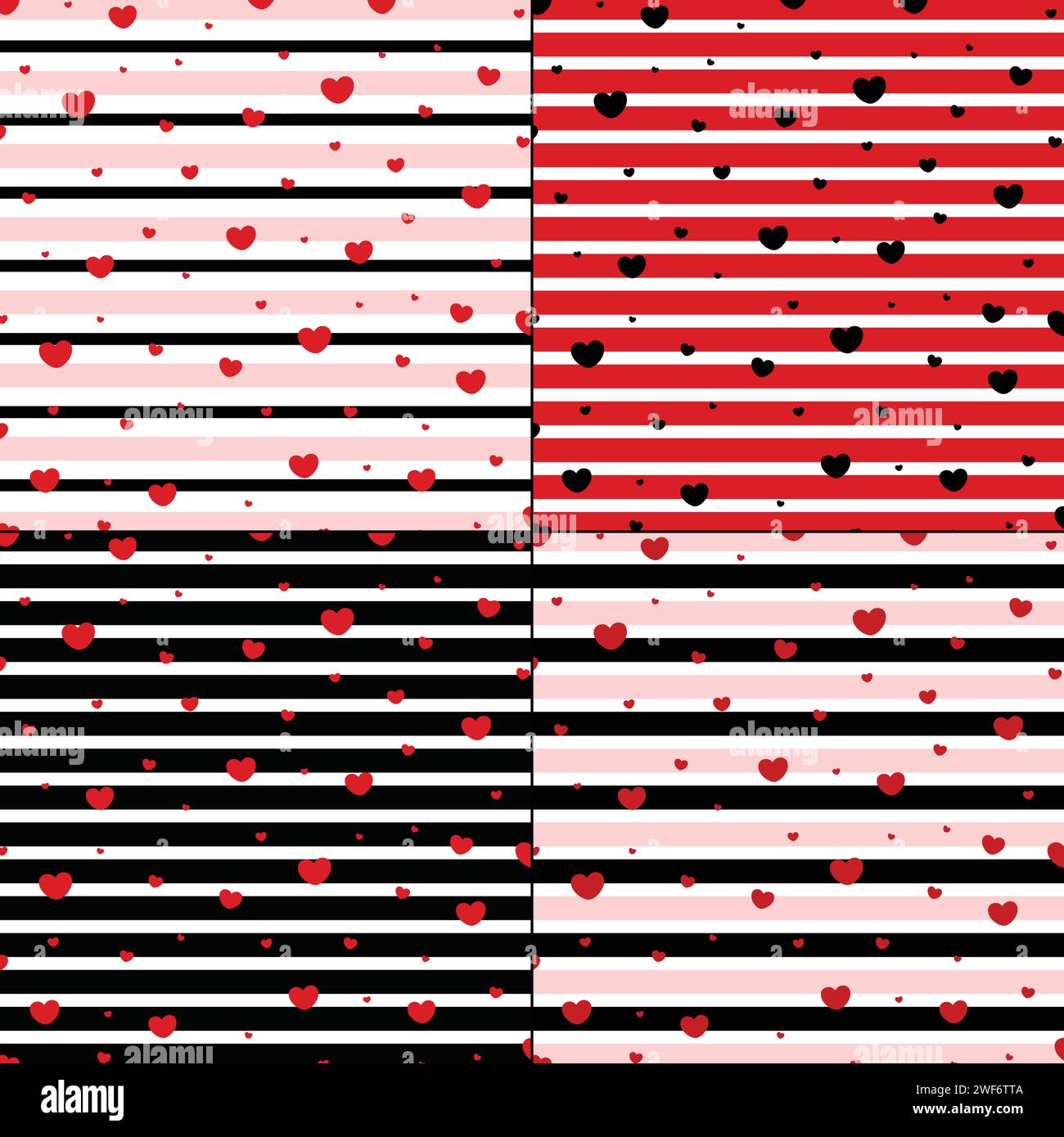 Striped valentine hearts Stock Vector Images - Alamy