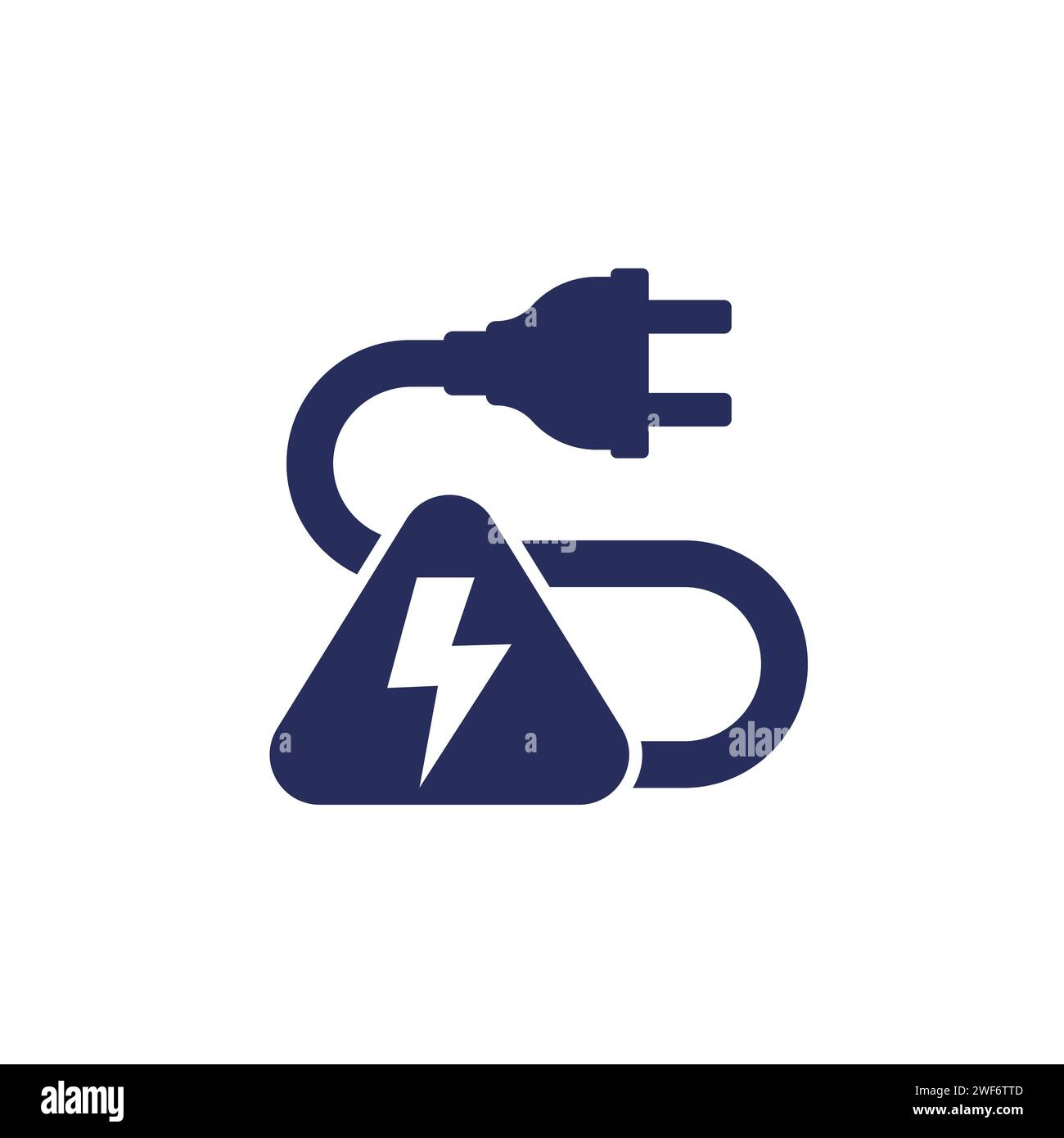electric plug and electricity icon on white Stock Vector Image & Art ...
