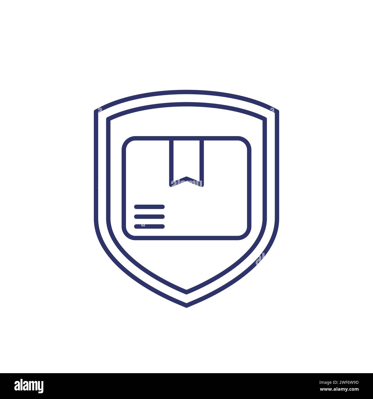 Cargo insurance line icon Cut Out Stock Images & Pictures - Alamy