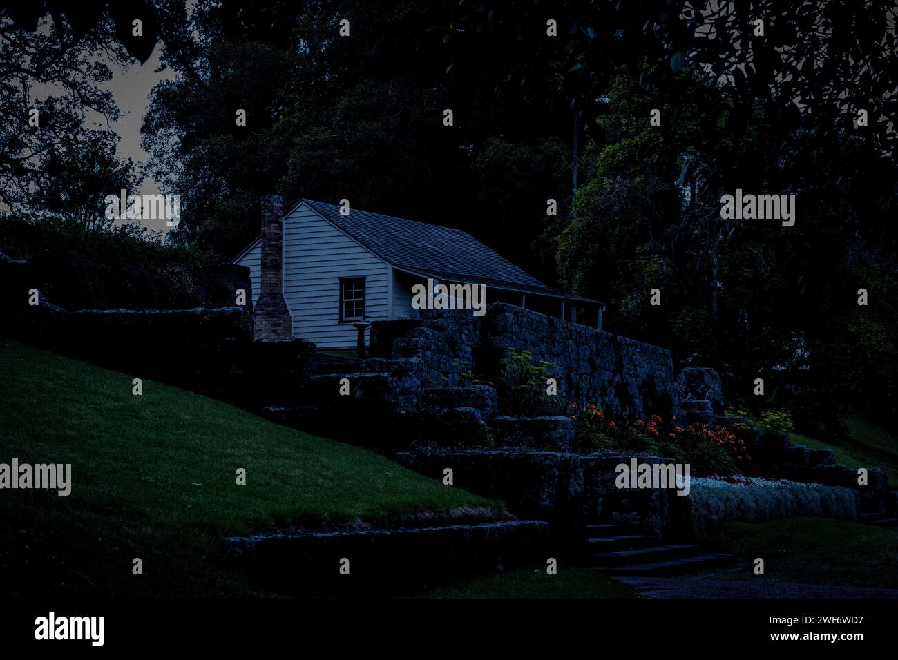 Cornwall Park in the Dark Stock Photo - Alamy