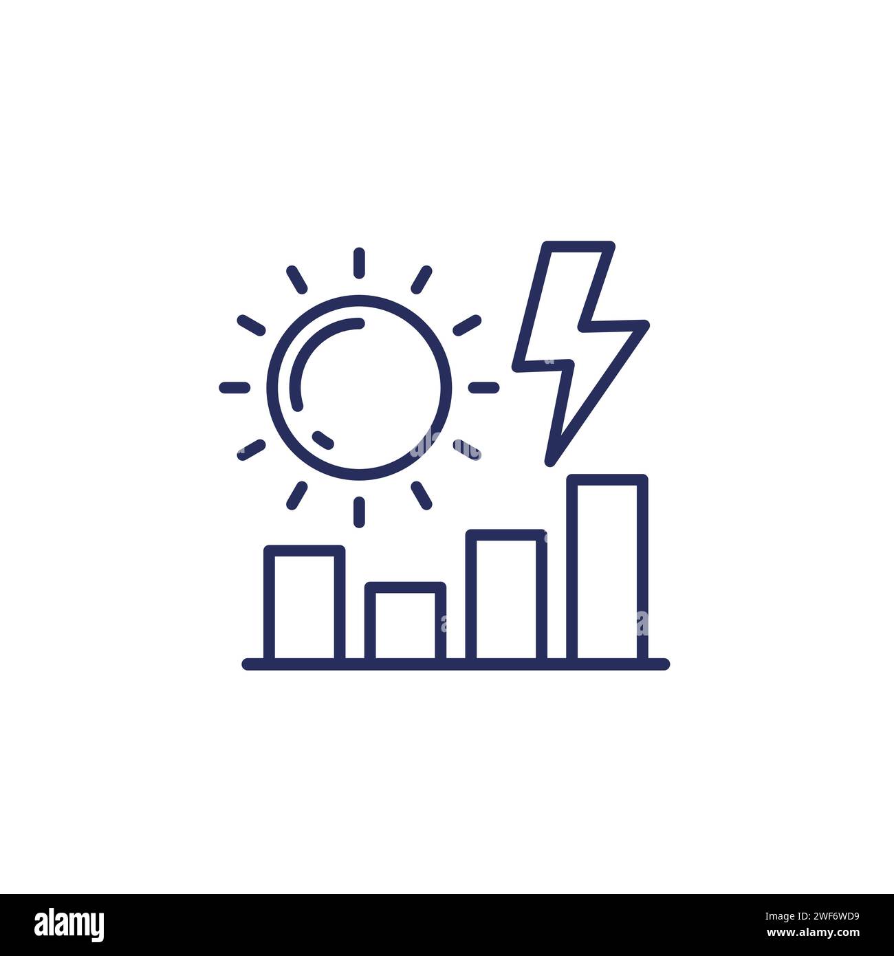Energy level icon outline hi-res stock photography and images - Alamy