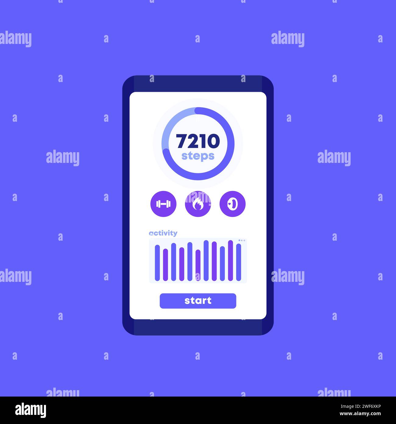 Fitness app, vector ui design Stock Vector Image & Art - Alamy