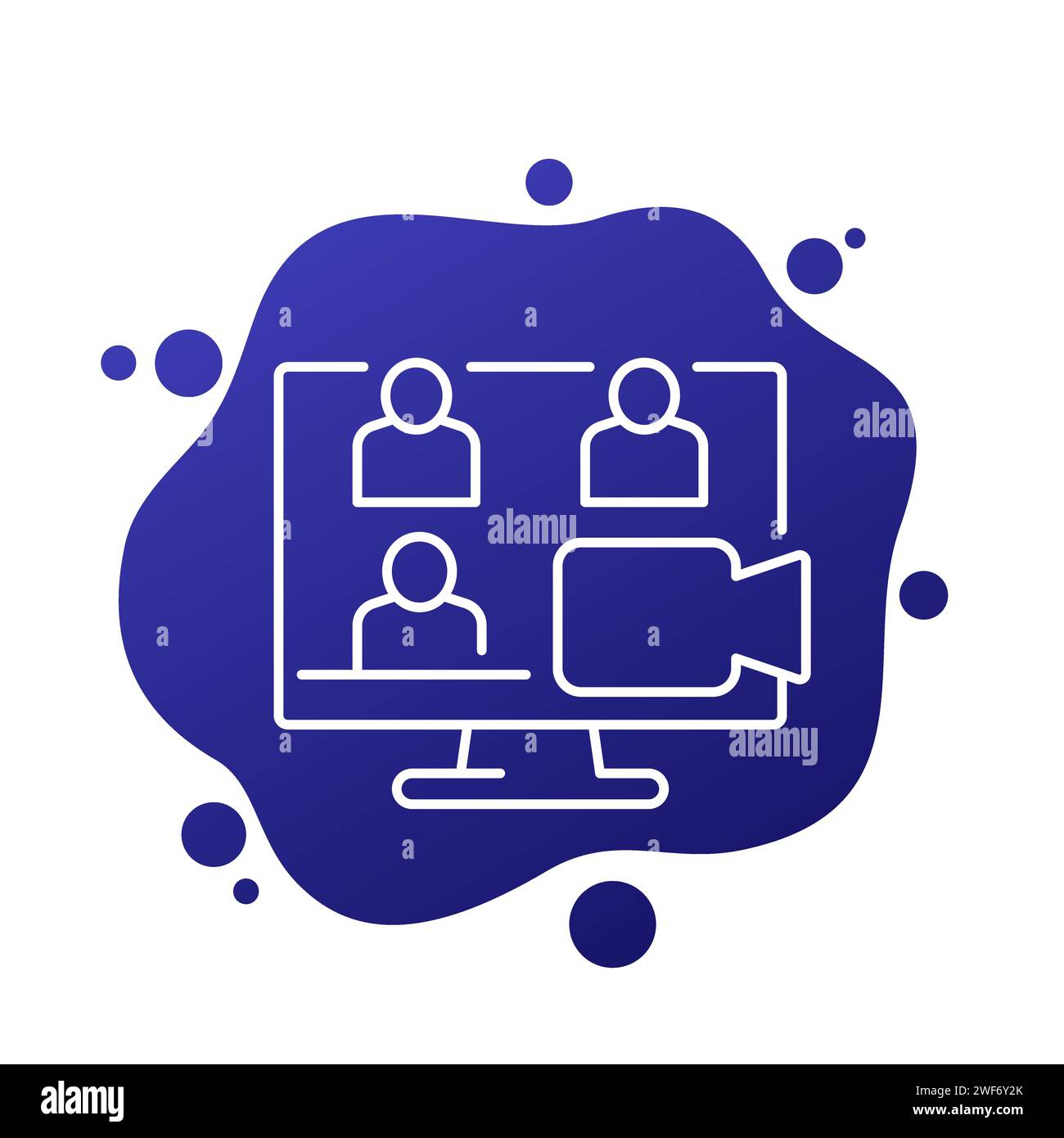 Group video conferencing Cut Out Stock Images & Pictures - Alamy