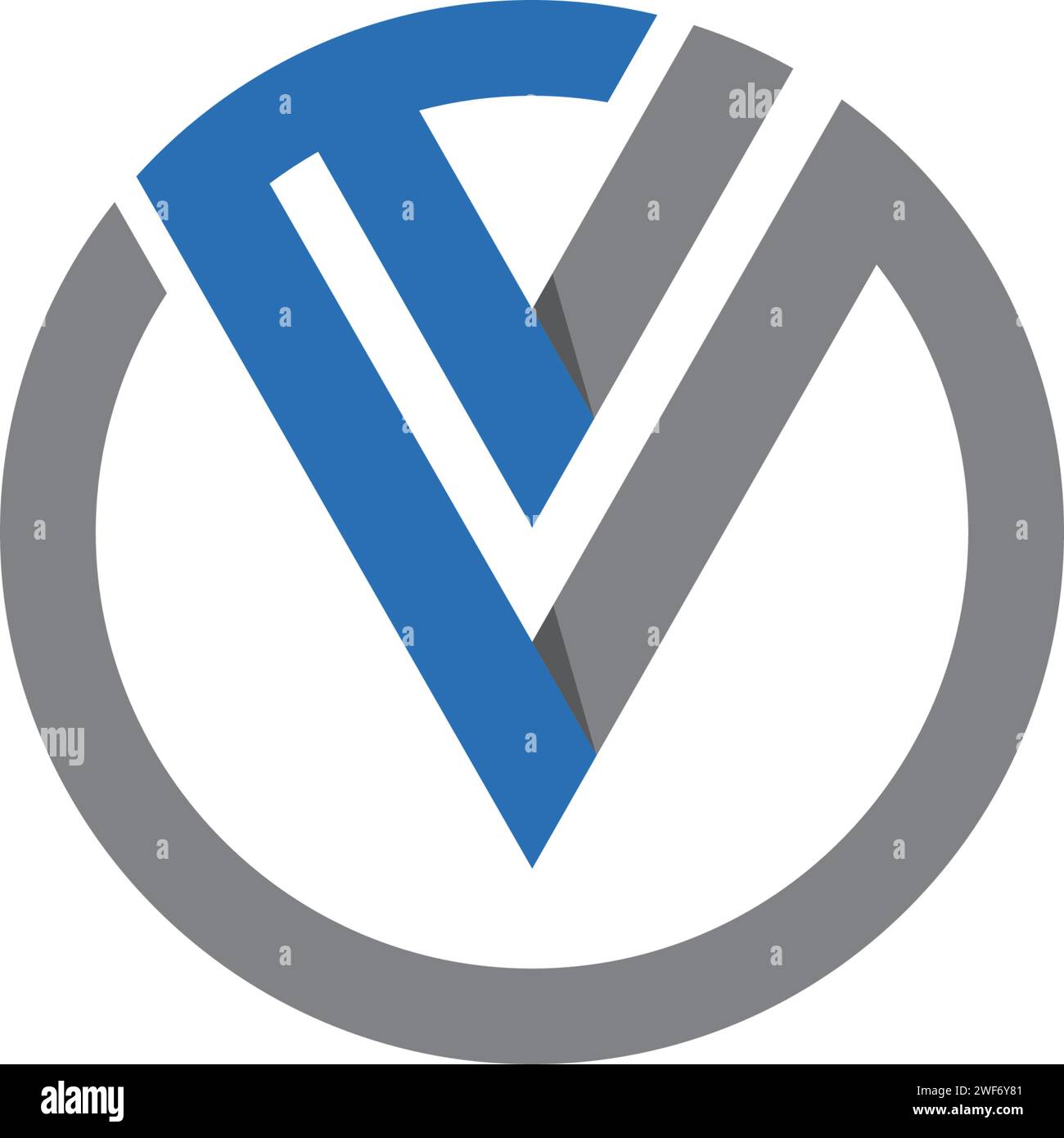 V shape logo template v Cut Out Stock Images & Pictures - Alamy