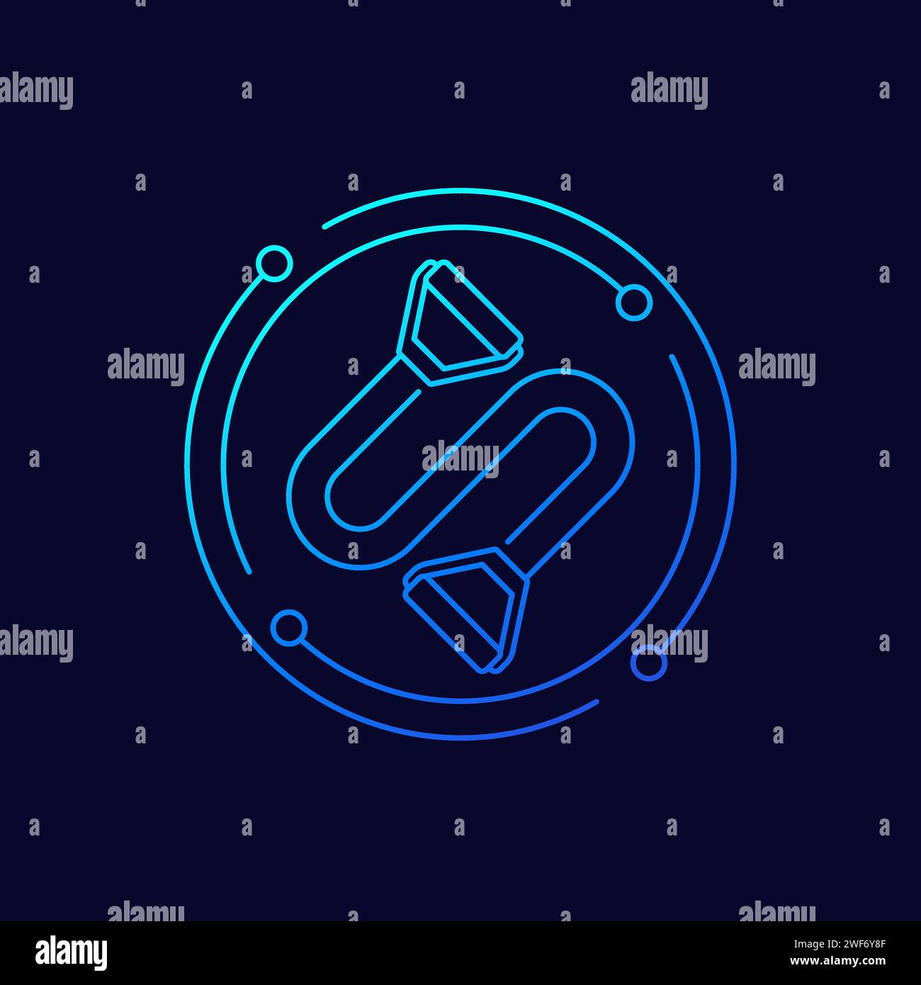 Resistance band fitness training Stock Vector Images - Alamy