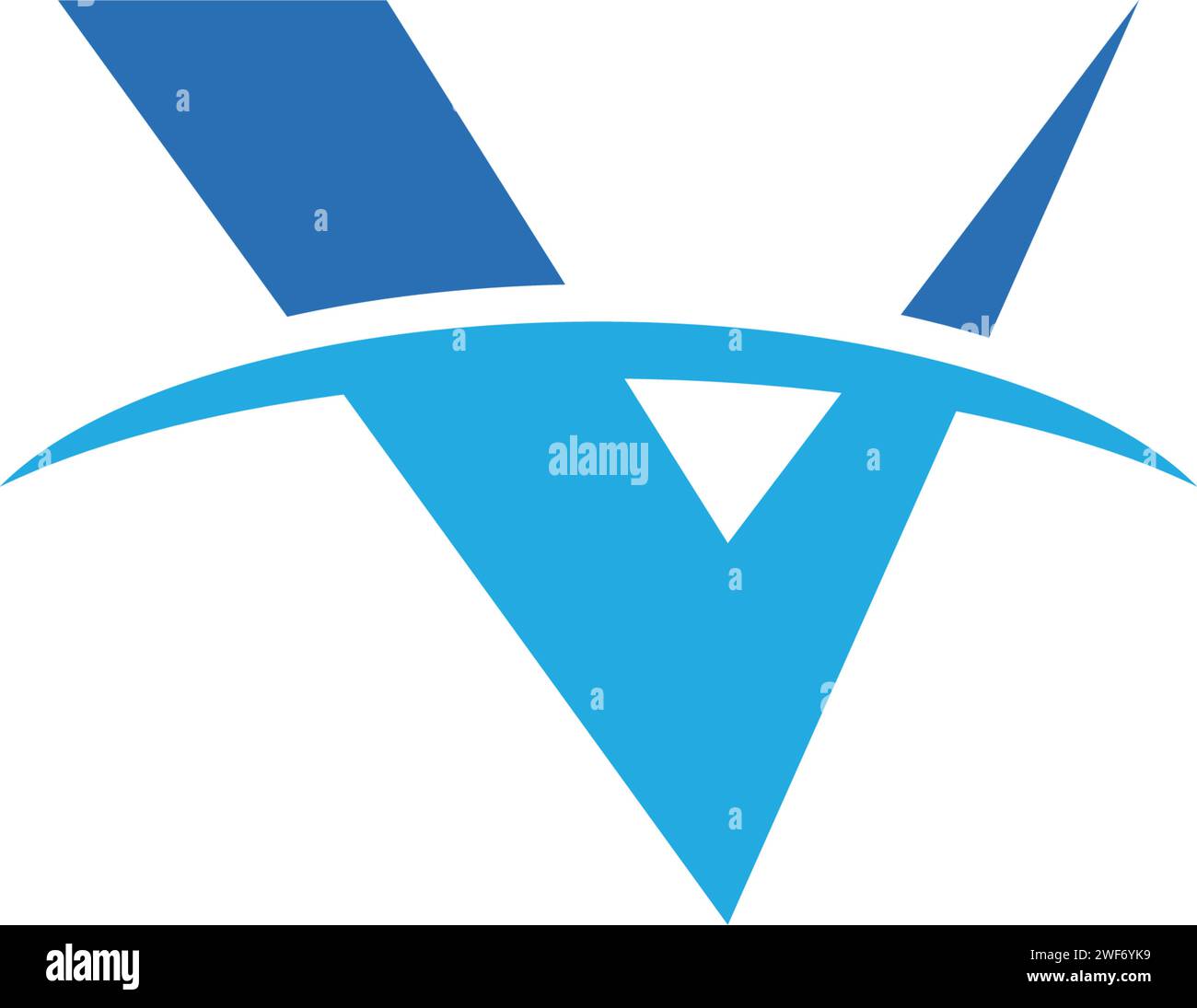 V shape logo template v Cut Out Stock Images & Pictures - Alamy