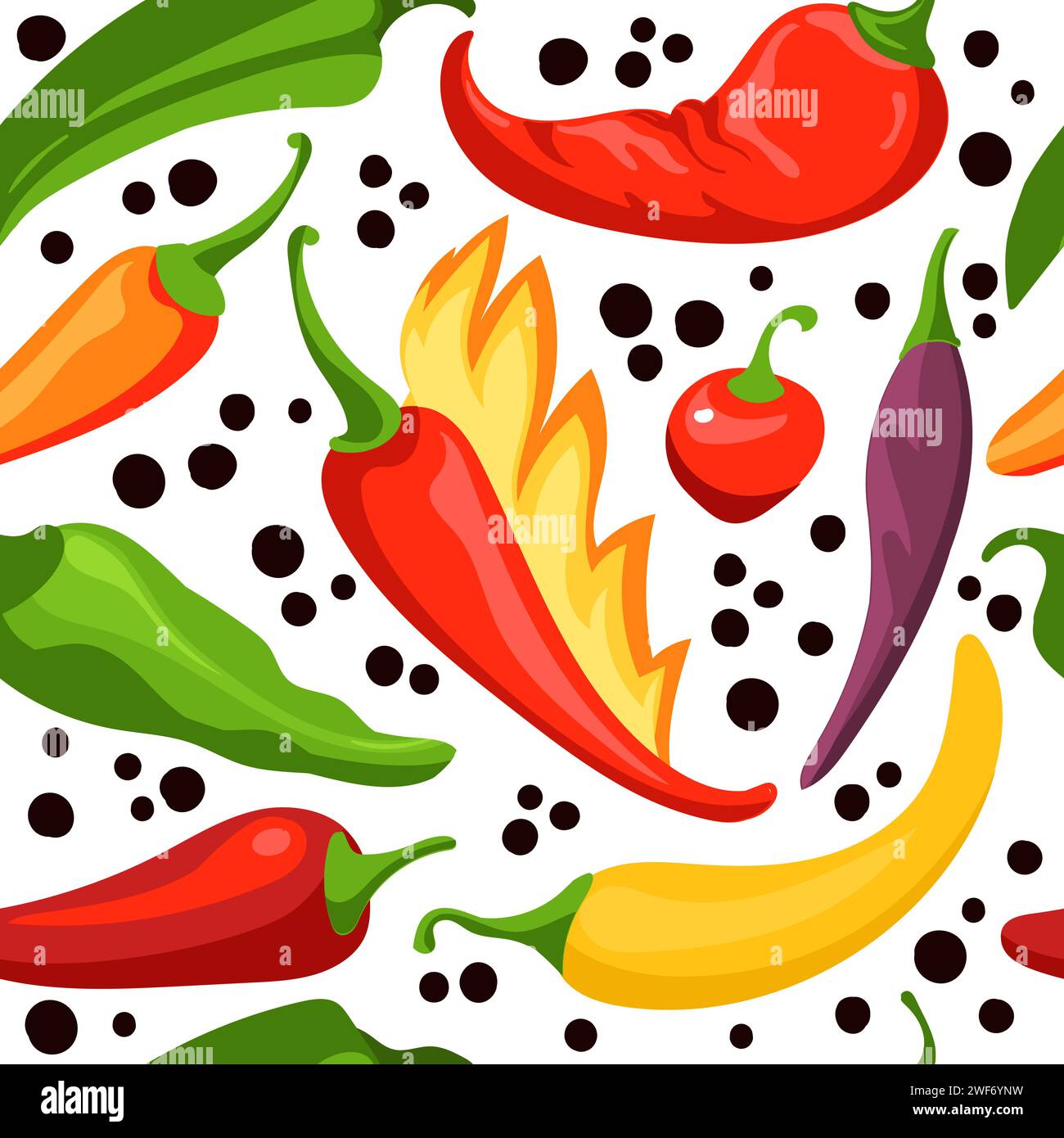 Chilli varieties Stock Vector Images - Alamy
