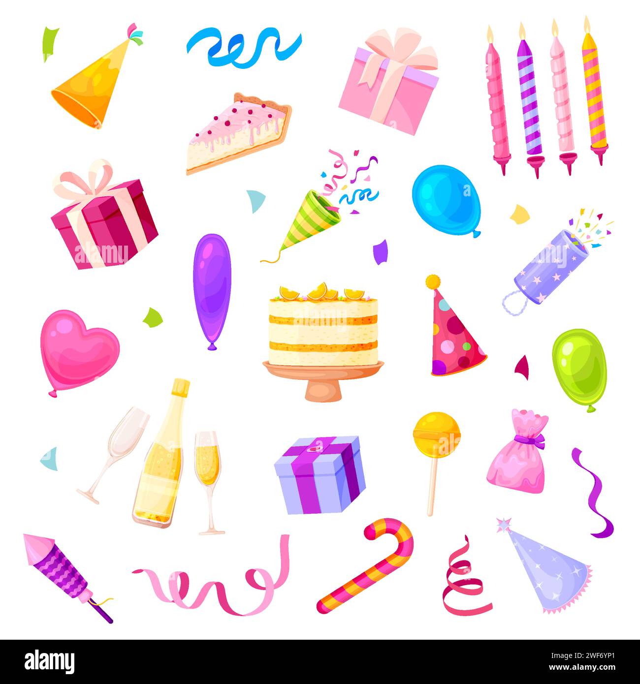 Glass with party popper Stock Vector Images - Alamy