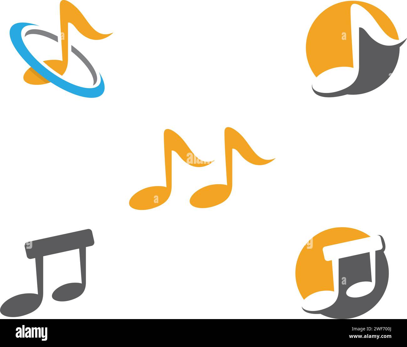 Music note Icon Vector illustration design template Stock Vector Image ...