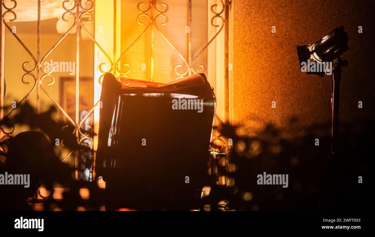 The warm light in front of window Stock Photo - Alamy