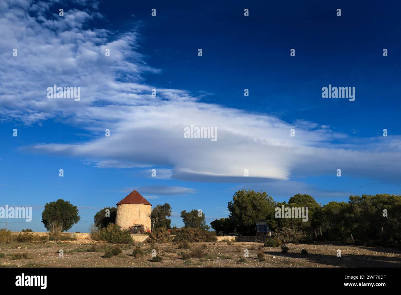 Santa Pola, Alicante, Spain- January 10, 2024: Lenticular clouds over ...