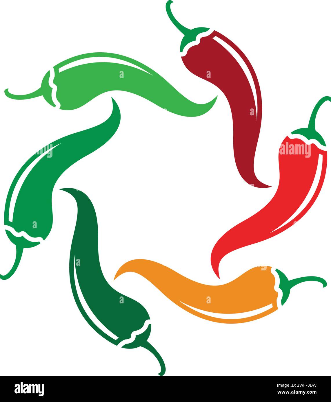 Red hot natural chili icon Template vector Illustration Stock Vector ...