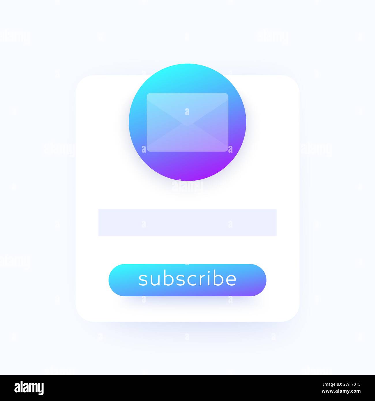 subscribe to a newsletter form, vector ui design Stock Vector Image ...