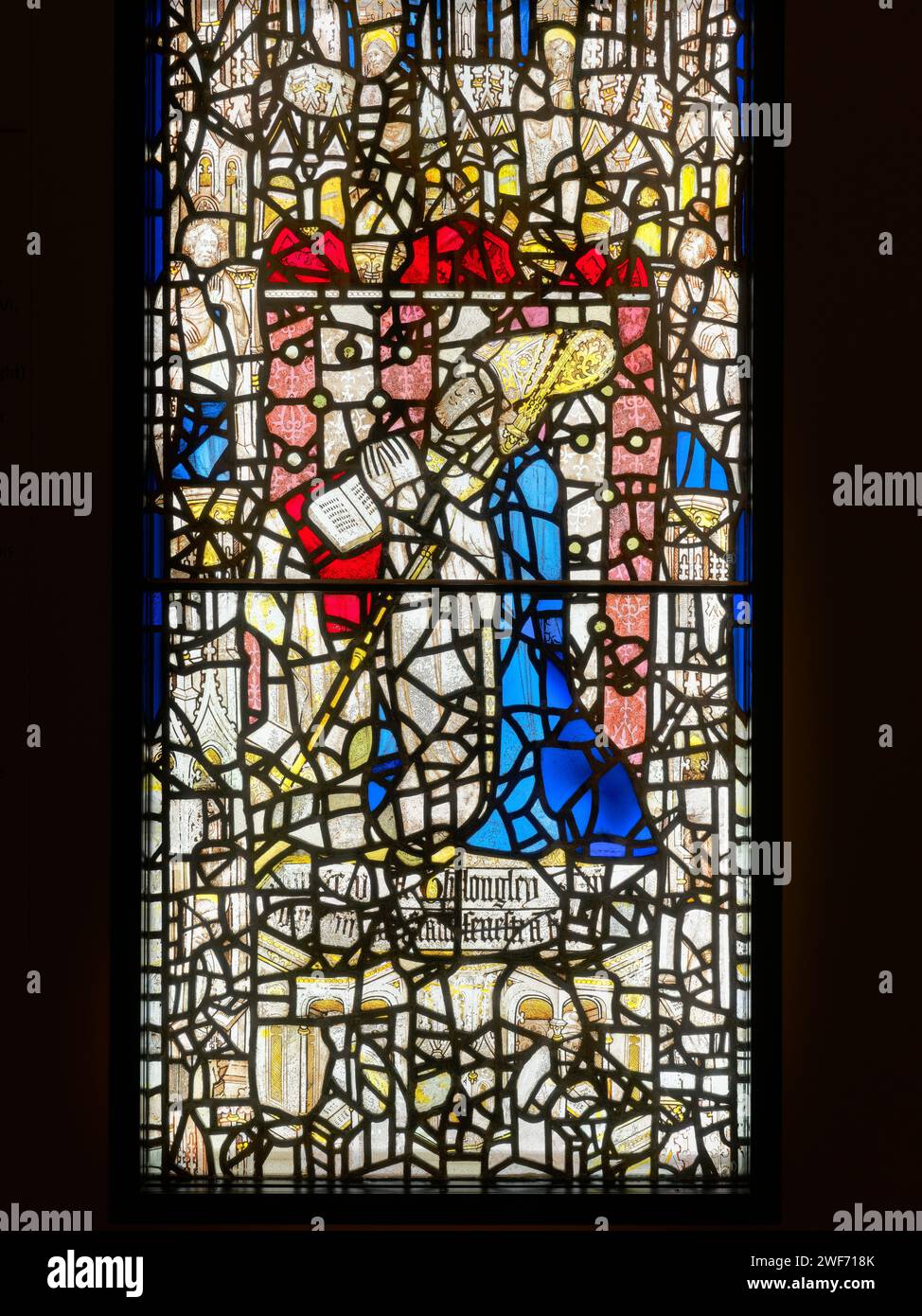 Portrait of bishop Thomas Langley, donor of the medieval stained glass ...