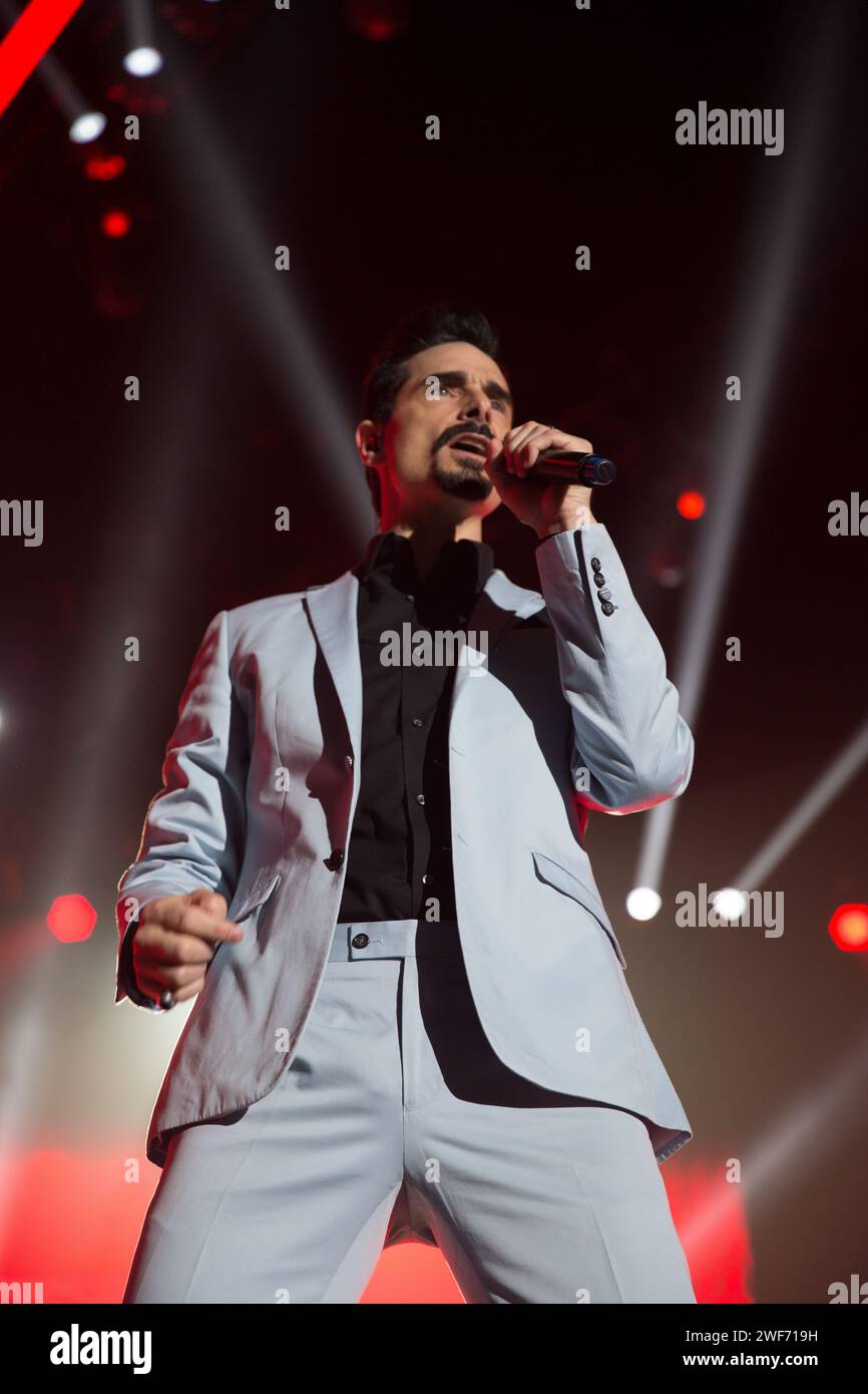 Kevin Richardson singing vocals at the Backstreet Boys 'In a World Like ...