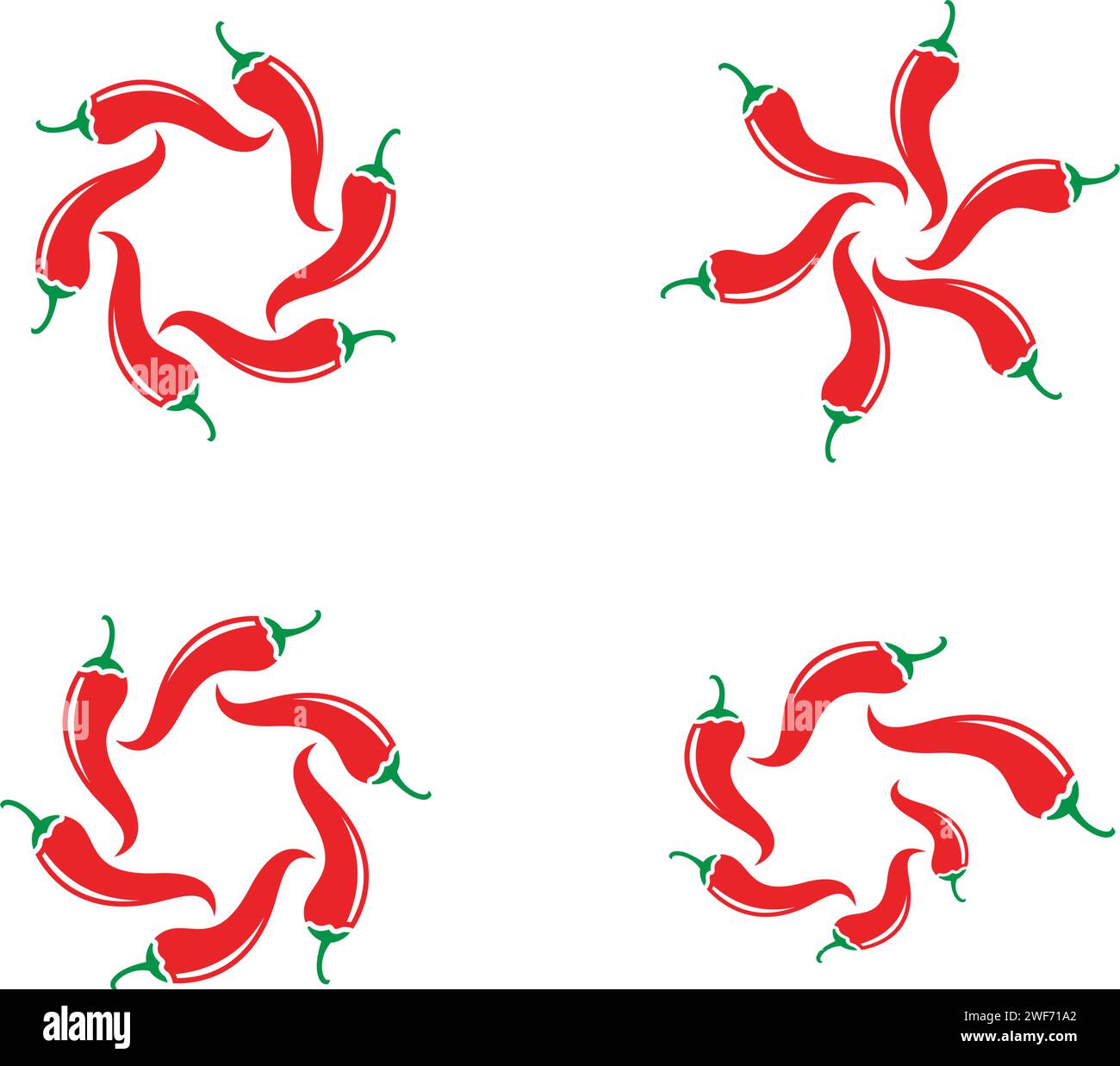 Red hot natural chili icon Template vector Illustration Stock Vector ...