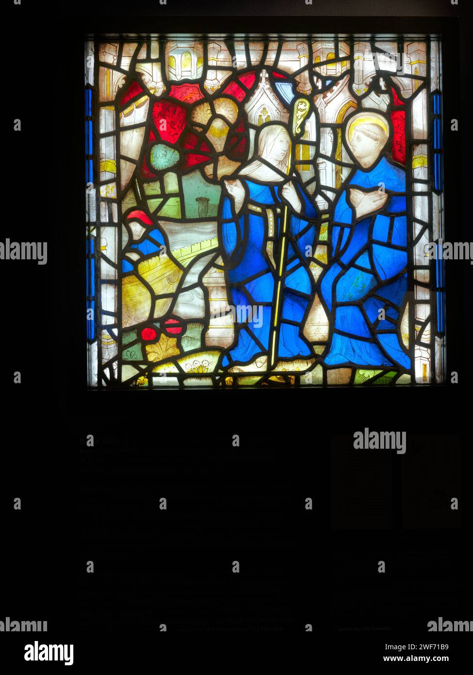 Scene (of Abbess Aelflede asking Saint Cuthbert how long her brother ...